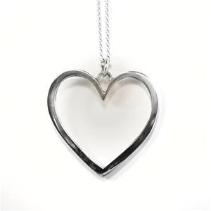 STERLING SILVER - LARGE HEART PENDANT - The Silver Hammer
