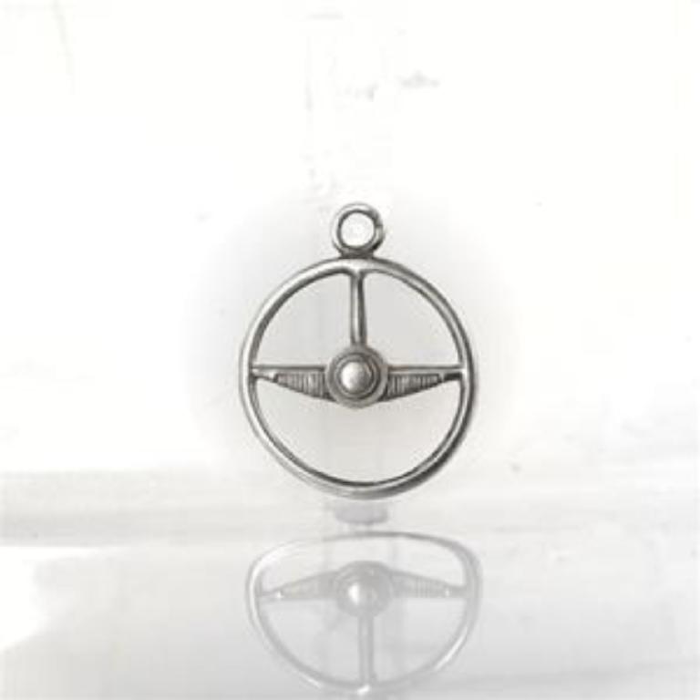 STEERING WHEEL-STERLING SILVER CHARM - The Silver Hammer